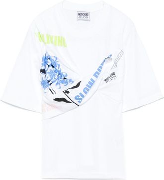 Moschino t-shirt &agrave; d&eacute;tail fronc&eacute; - Blanc