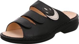Finn Comfort Kos, Damen Offene Sandalen, Schwarz (Schwarz/Jasmin), 35 EU