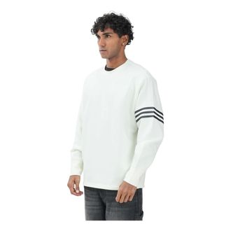 adidas Homme, Tops, Blanc, Taille: L Neuclassics Long Sleeve Oversized Crew