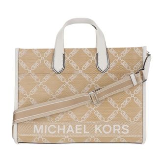 Michael Kors Strohtasche mit Logo-Details - - Bags - Damen - Beige - ONE SIZE