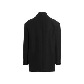 Valentino Mens Black Silk Blazer Clothing