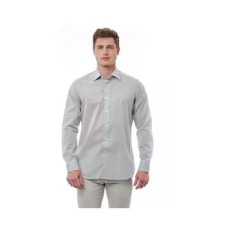 Bagutta Regular Fit Hemd mit italienischem Kragen - - Shirts - Herren - Grau - XL