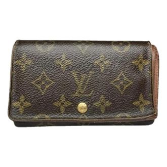Louis Vuitton Portefeuille en cuir Pre-owned - Femme - Pre-owned - Brun - Taille: ONE Size