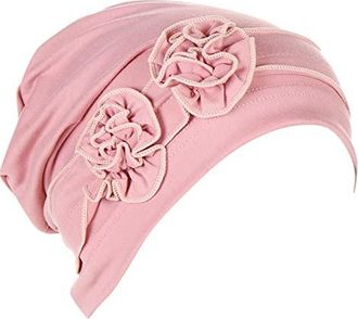 Generic Casquette de T&ecirc;te de Fleur Ethnique Boh&egrave;me Fleur Couverture Cheveux Emballage Turban Chapeaux Casquette Turban Chapeau Pliss&eacute; Chapeau de Ski de Fond B