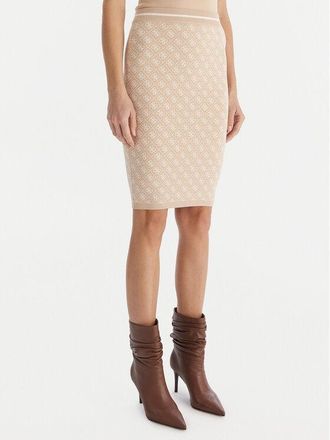 Guess Bleistiftrock W4BD53 Z37K0 Beige Regular Fit