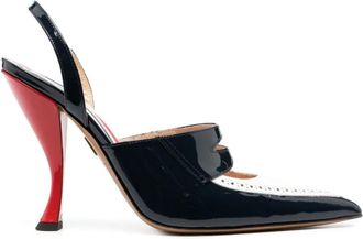 Thom Browne Femme, Chaussures, Noir, Taille: 36 1/2 EU Escarpins en cuir &agrave; talon incurv&eacute; 120 mm