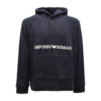 Armani 6R1Me9 Logo Hoodie - - Sweatshirts & Hoodies - Herren - Blau - L