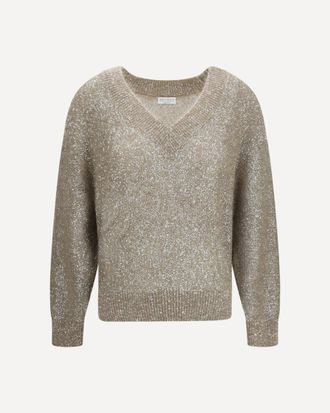 Brunello Cucinelli Sequined V-neck Sweater Female XS