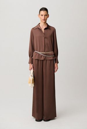 Claudie Pierlot Flie&szlig;ende Bluse mit Kragen