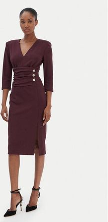 Rinascimento Rinascimento Coctailkleid CFC0020161002 Dunkelrot Slim Fit