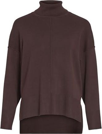 Vila Vila Viostria Rollneck L/S Knit Top-Noos Pull-Over, Chocolat, M Femme