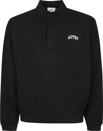 Autry Homme, Sweatshirts et sweats &agrave; capuche, Noir, Taille: L College Polo SweaT-shirt