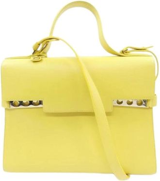 Delvaux Sac &agrave; main en cuir Pre-owned - Femme - Pre-owned - Jaune - Taille: ONE Size