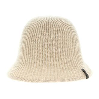 Brunello Cucinelli Femme, Accessoires, Beige, Taille: XS Bonnet Étincelant avec Monili