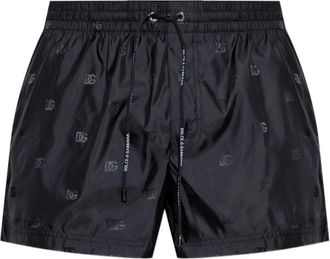 Dolce & Gabbana Homme, Maillots de bain, Noir, Taille: 2XL Boxer de bain avec logo
