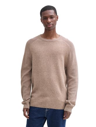 Tom Tailor Herren 1044560 Pullover, 36965-Parasol Brown Melange, S