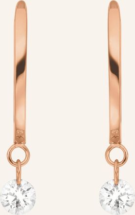 Leaf Creolen Pure Aus 18 Karat Roségold Mit Diamanten rosegold