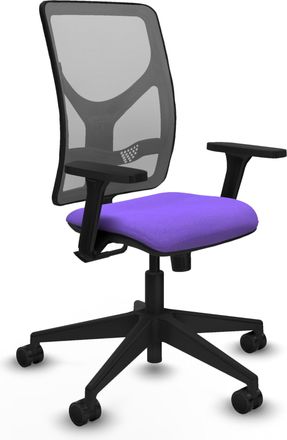 Piqueras y Crespo B&uuml;rostuhl mit 3D-Armlehnen, h&ouml;henverstellbare Lendenwirbelst&uuml;tze. Ausgestattet mit 3 Positionen und Schneideschaum. Mit Rollen von 65 mm Nylon. Grau/L