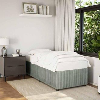 vidaXL Cadre de lit sans matelas gris clair 90x190 cm velours Vidaxl