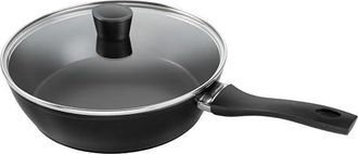 J.A. Henckels International by ZWILLING Breeze Schmorpfanne 28 cm, mit Deckel, mit Antihaft-Keramik-Beschichtung, Induktionsgeeignet, Schwarz