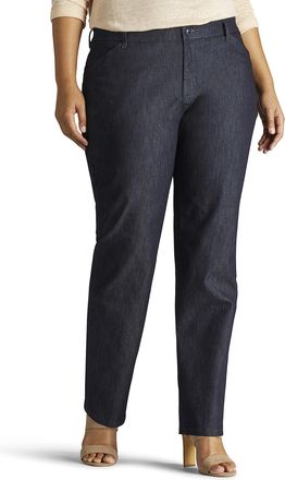 Lee Damenhose, Übergröße, lockere Passform, gerades Bein - Blau - 30W Medium