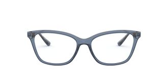 Vogue Eyewear Damen Vo5285 Cat Eye Prescription Brillenrahmen, Blau transparent/Glas Demo