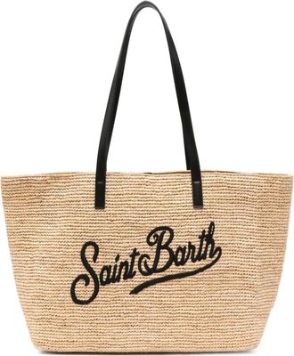 MC2 Saint Barth Femme, Sacs, Beige, Taille: ONE Size City Raffia Shopper Bag