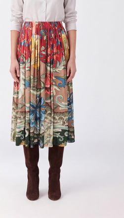 Farm Rio Plissierter Midirock Lunar Boho von mit Paisley-Print