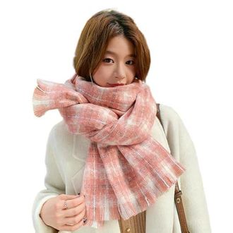 Generic QXDZSW &Eacute;charpe imitation cachemire pour femme - Sensation dhiver - Ch&acirc;le chaud - Mignon et polyvalent - &Eacute;charpe &agrave; carreaux pour femme, Scarf21, 200x65