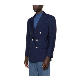 Brunello Cucinelli Homme, Vestes, Bleu, Taille: M Blazers