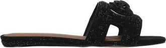 Kurt Geiger Femme, Chaussures, Noir, Taille: 37 EU Eagle Cut-Out Flat Sandal