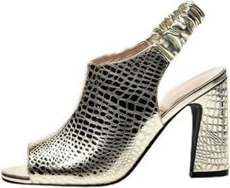 Generic YUJIEBB Sandales d&eacute;t&eacute; pour femme &agrave; talons hauts et plateforme Sandalias De Mujer Mode Bout Ouvert Bouche Chaussures pour femmes, dor&eacute;, 35.5 EU