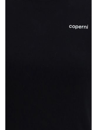 Coperni Womens T-Shirt Baby Tee Black-White Cotton T-Shirts & Jerseys Black/white