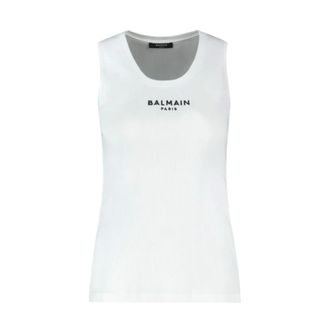Balmain Femme, Tops, Blanc, Taille: 42 FR Paris Tank Top