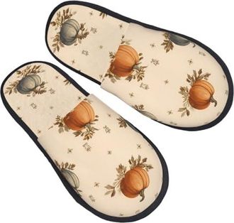 Generic Pantoufles en forme de citrouille dautomne pour femme et homme - Antid&eacute;rapantes - Confortables - En mousse &agrave; m&eacute;moire de forme - Pour chambre &agrave; coucher