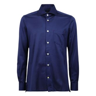 Kiton Herren, Shirts, Blau, XLGr&ouml;&szlig;e