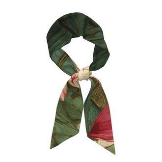 Generic &Eacute;charpe lotus color&eacute;e pour femme - Pour sac &agrave; main - Fleur d&eacute;t&eacute; - Satin - Soie - Pour le sport, le yoga et le visage