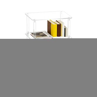 Generic Nachttisch - transparente hohe Beistelltische aus Acryl für kleine Räume, multifunktionales Organisatorregal für Wohnzimmer, Schlafzimmer, Vermieter, 