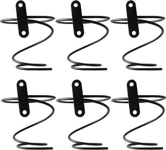 BESPORTBLE TOGEVAL 6 St&uuml;ck Wandmontiertes Weinregal aus Eisen Stabiler Weinflaschenhalter f&uuml;r Hausbars und Restaurants Schwarz Einfach zu Montieren Zeitloses Des