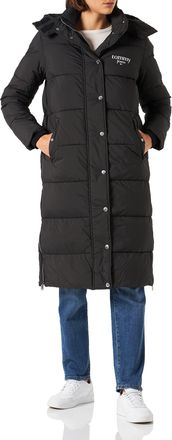 Tommy Hilfiger Tommy Jeans Damen Wattierte Mäntel, Black, 32
