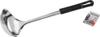 Fackelmann 24398 Schöpflöffel Black, Edelstahl, schwarz/Silber, 30 x 9,5 x 7,5 cm
