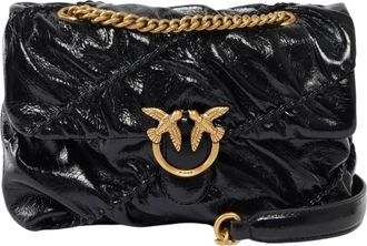 Pinko Love Puff Crinckle Mini New - - Bags - Damen - Schwarzk - ONE SIZE