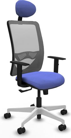 Piqueras y Crespo Gepolsterter B&uuml;rostuhl Zulema mit 1D-Armlehnen, h&ouml;henverstellbarer Lendenwirbelst&uuml;tze und festem Kopfteil, ausgestattet mit 3 Positionen und Schneidsc