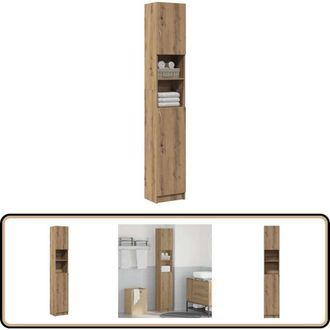 vidaXL Badschrank Artisan-Eiche 32x25,5x190 cm Holzwerkstoff - Vidaxl