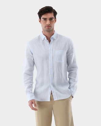 van Laack Leinenhemd mit Streifen Comfort Fit
