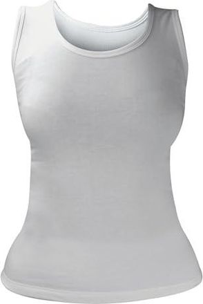 Heat Holders Femme Coton sous Vetements Thermqiue sans Manche Tshirt (Medium, White)