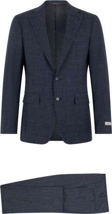 Canali Homme, Costumes, Bleu, Taille: M Ensemble Veste et Pantalon en M&eacute;lange de Laine