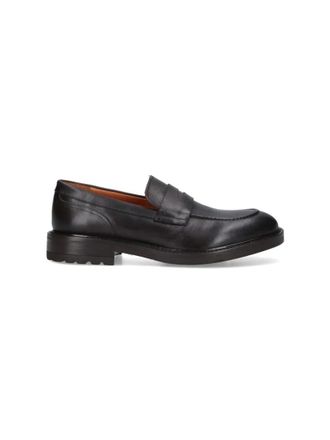 Alexander Hotto Loafer - Smooth Leather Penny Loafers With Stitched Apron F - Gr. 43 (EU) - in Schwarz - f&uuml;r Damen