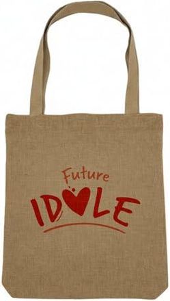 Fabulous Sac Shopping Tote Bag Aspect Lin - Future Idole - Sac de Courses Toile Epaisse 360g Beige Naturel Cabas Port&eacute; Epaule Solide Imprim&eacute; en France