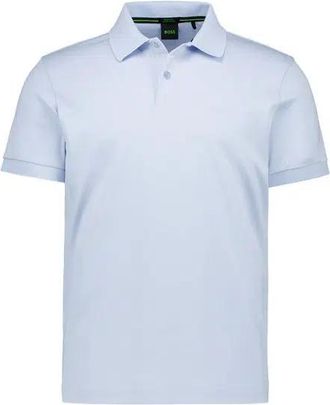 HUGO BOSS Herren Polo-Shirt blau Baumwoll-Jersey